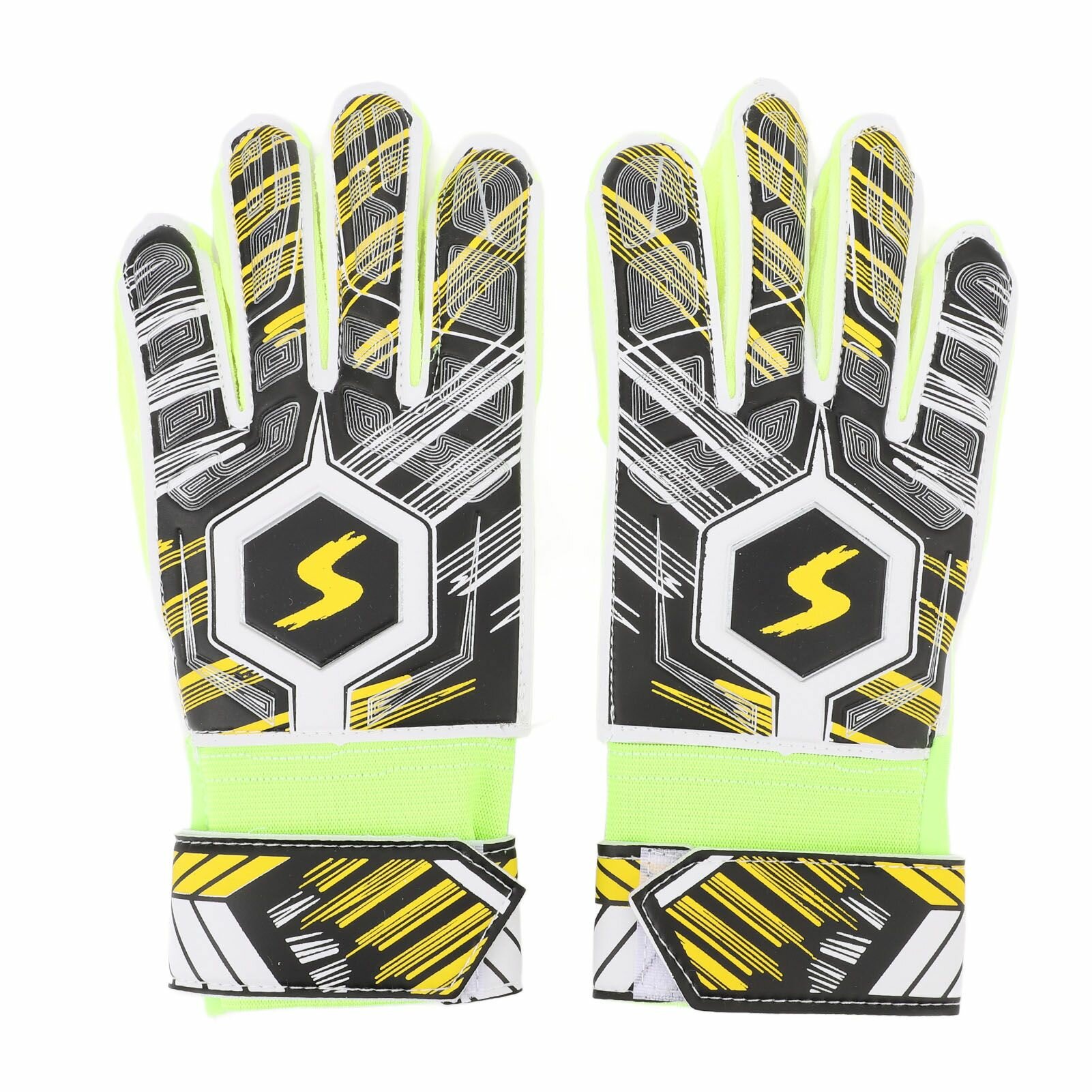 1 пара детских футбольных перчаток, латексные противоударные футбольные вратарские перчатки для захвата, защита пальцев, желтый размер 5
