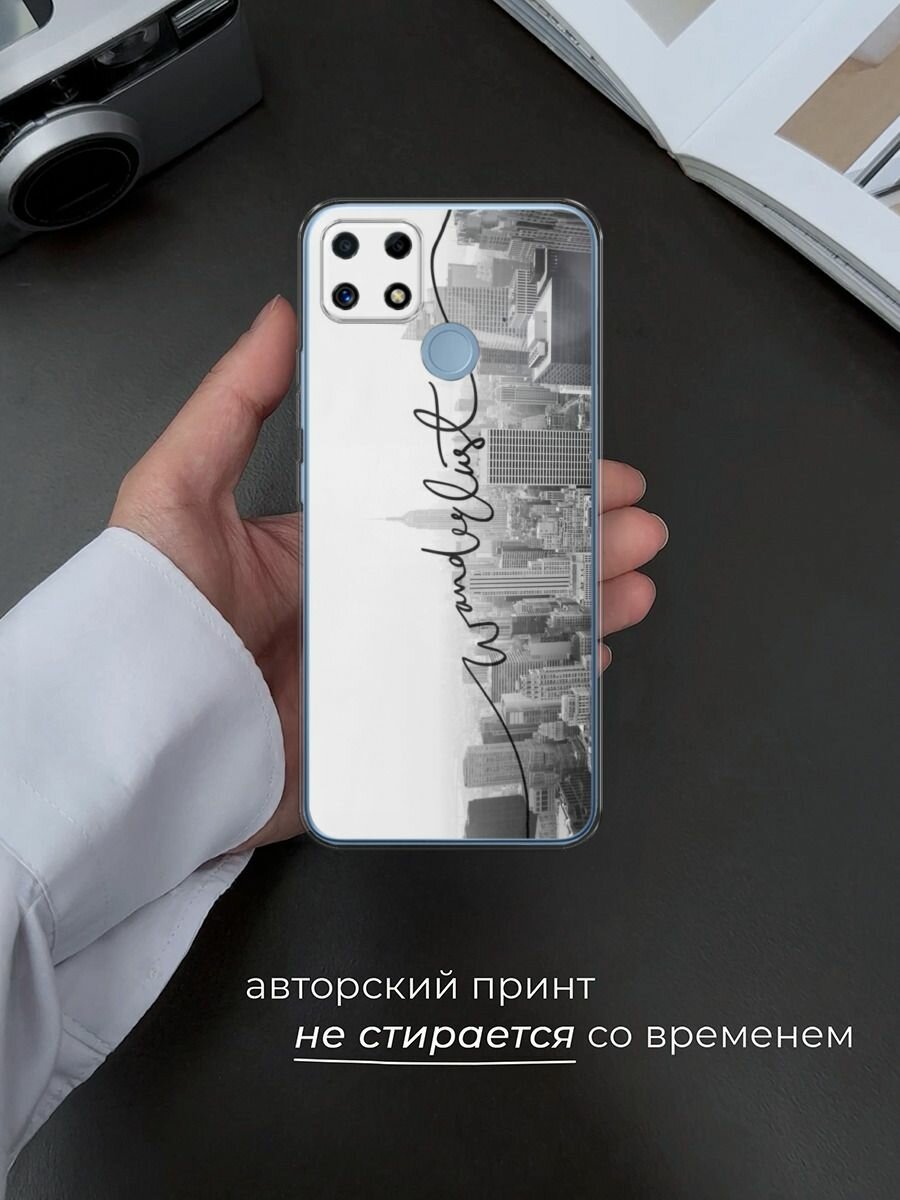 Чехол на Realme C25/C25s / Реалми С25/C25s с принтом "Черно город" — фото 1
