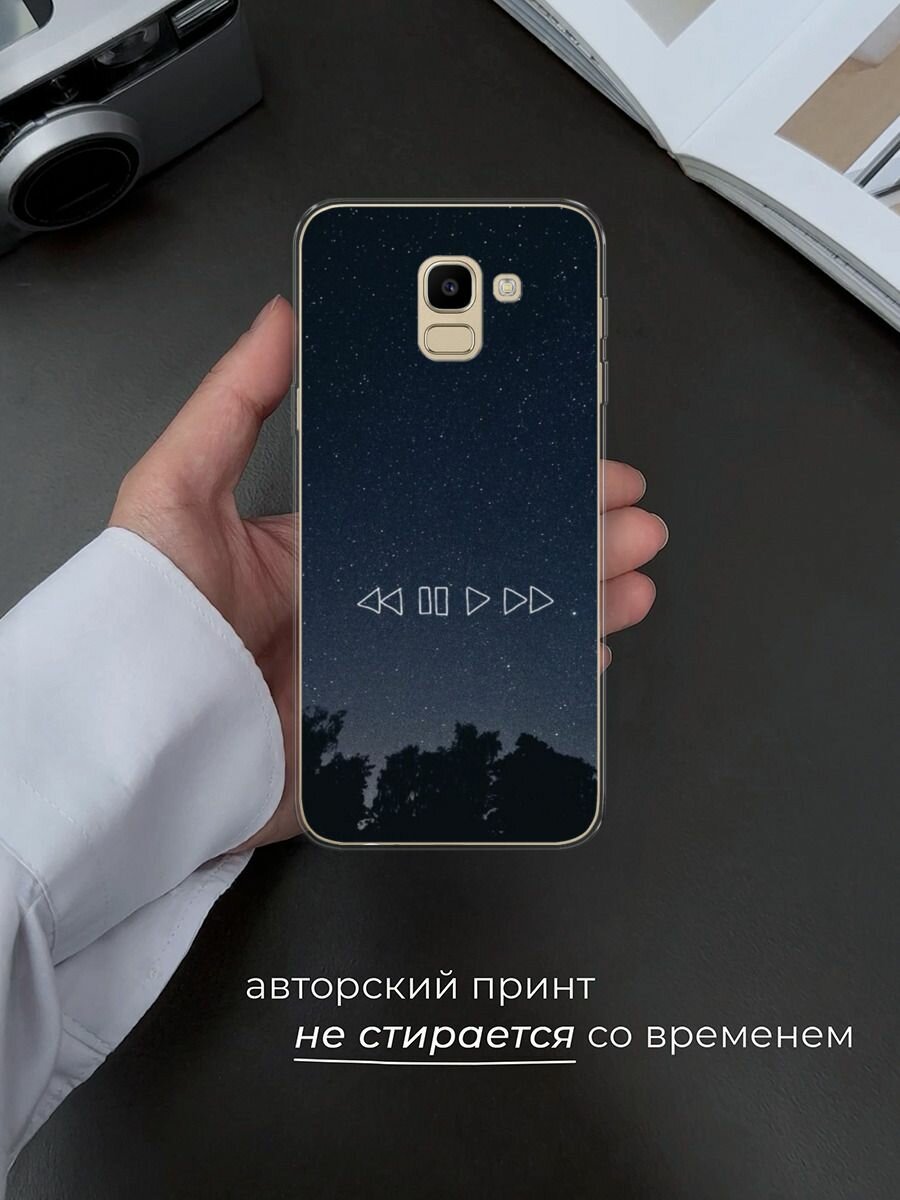 Чехол на Samsung Galaxy J6 2018 / Самсунг Галакси Джей 6 2018 с принтом "Космическая музыка" — фото 1