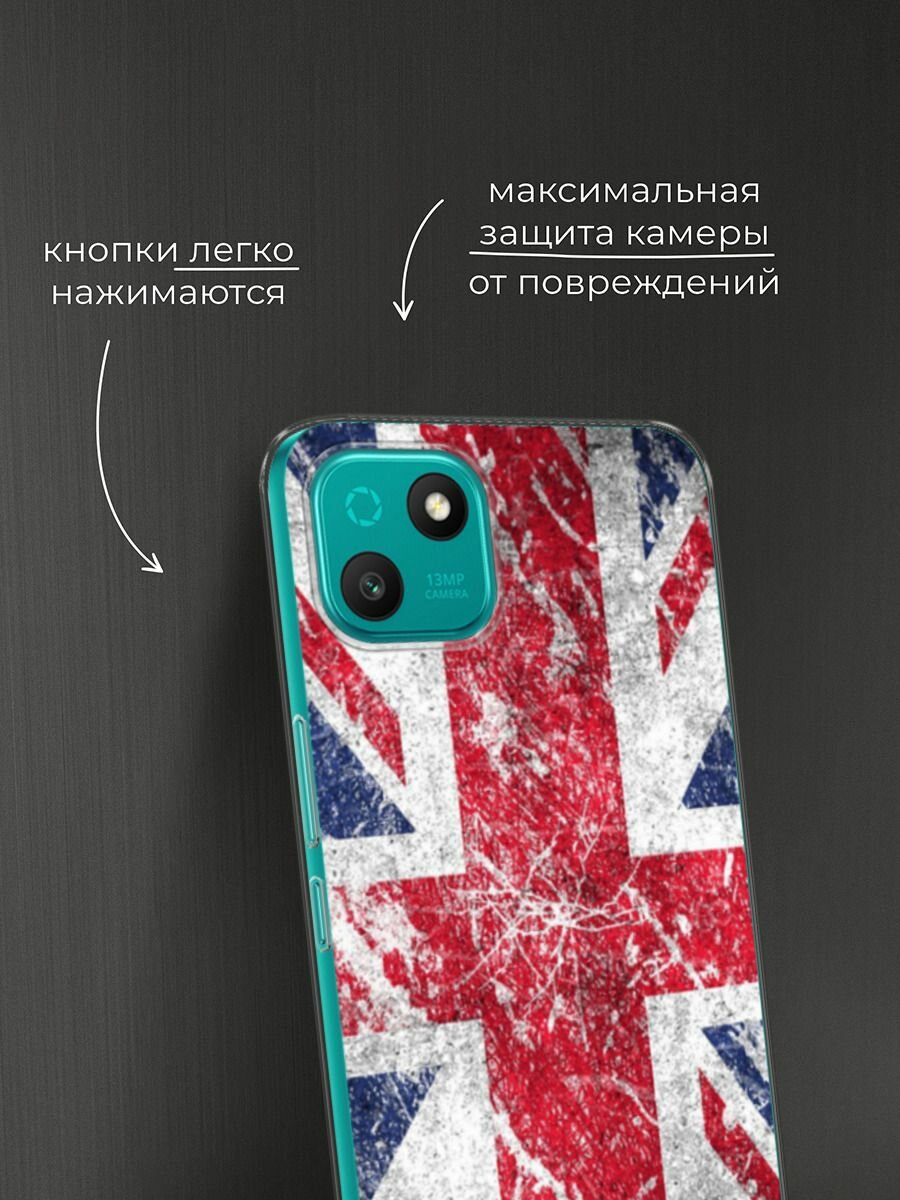 Силиконовый чехол на Wiko T10 / Вико Т10 с принтом "Флаг британский" — фото 1