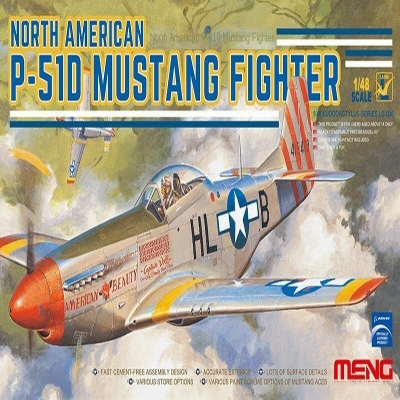 Meng Model 1/48 ls-006 p-51d мустанг истребители самолеты