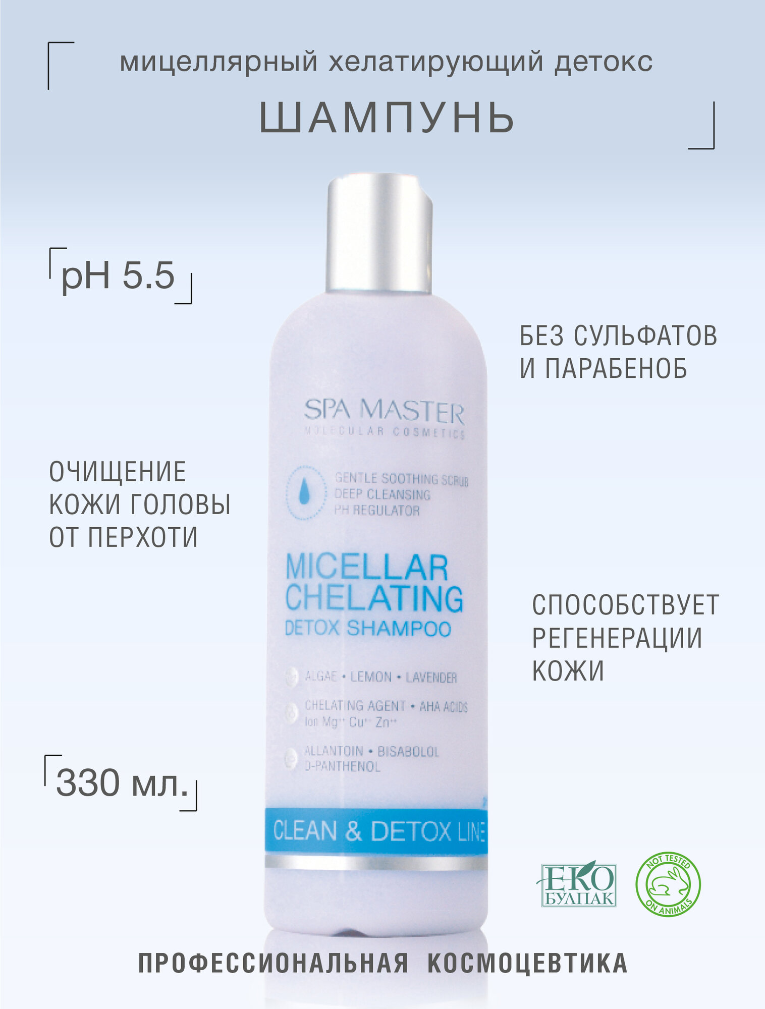 Мицеллярный хелатирующий детокс шампунь