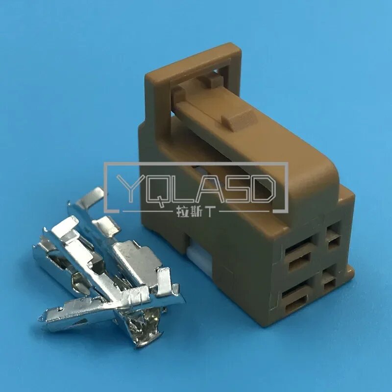 1 комплект, 4-контактный 6098-2830, автомобильная розетка для подъема сиденья, 0,6 2,8 серии, сборка переменного тока, женский интерфейс, разъем электрической проводки 1 Set