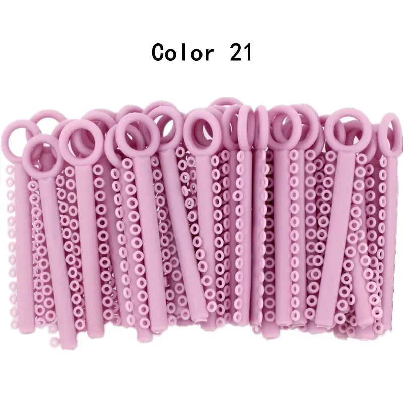 Эластомерные лигатуры для брекетов, Color 21, 1040 шт.