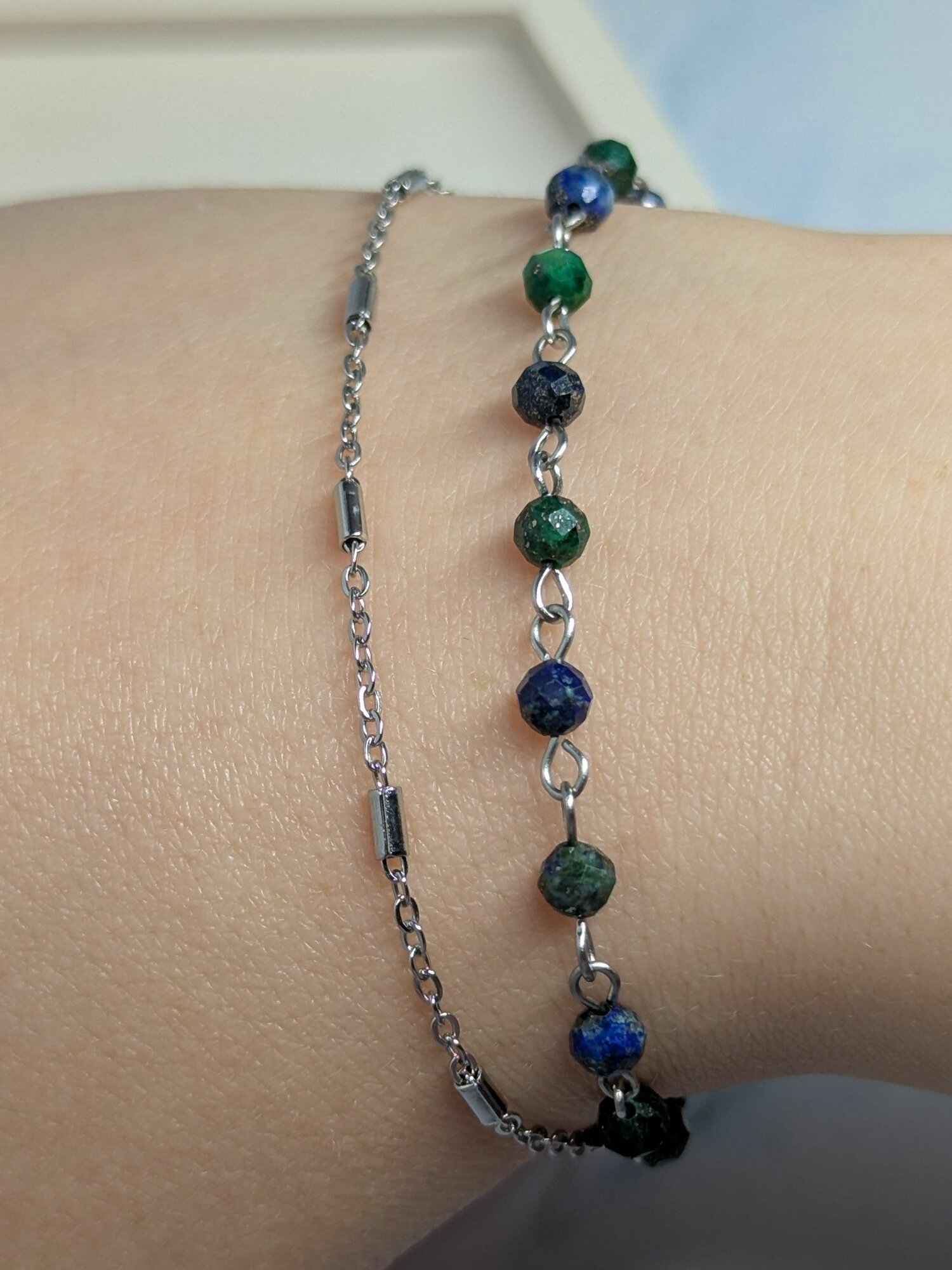 Браслет, азурмалахит