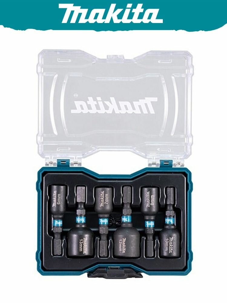 Makita E-18035 Impact Black NutSetter Set 50MM 6-13MM адаптер для отвертки магнитный шестигранный инструмент аксессуары