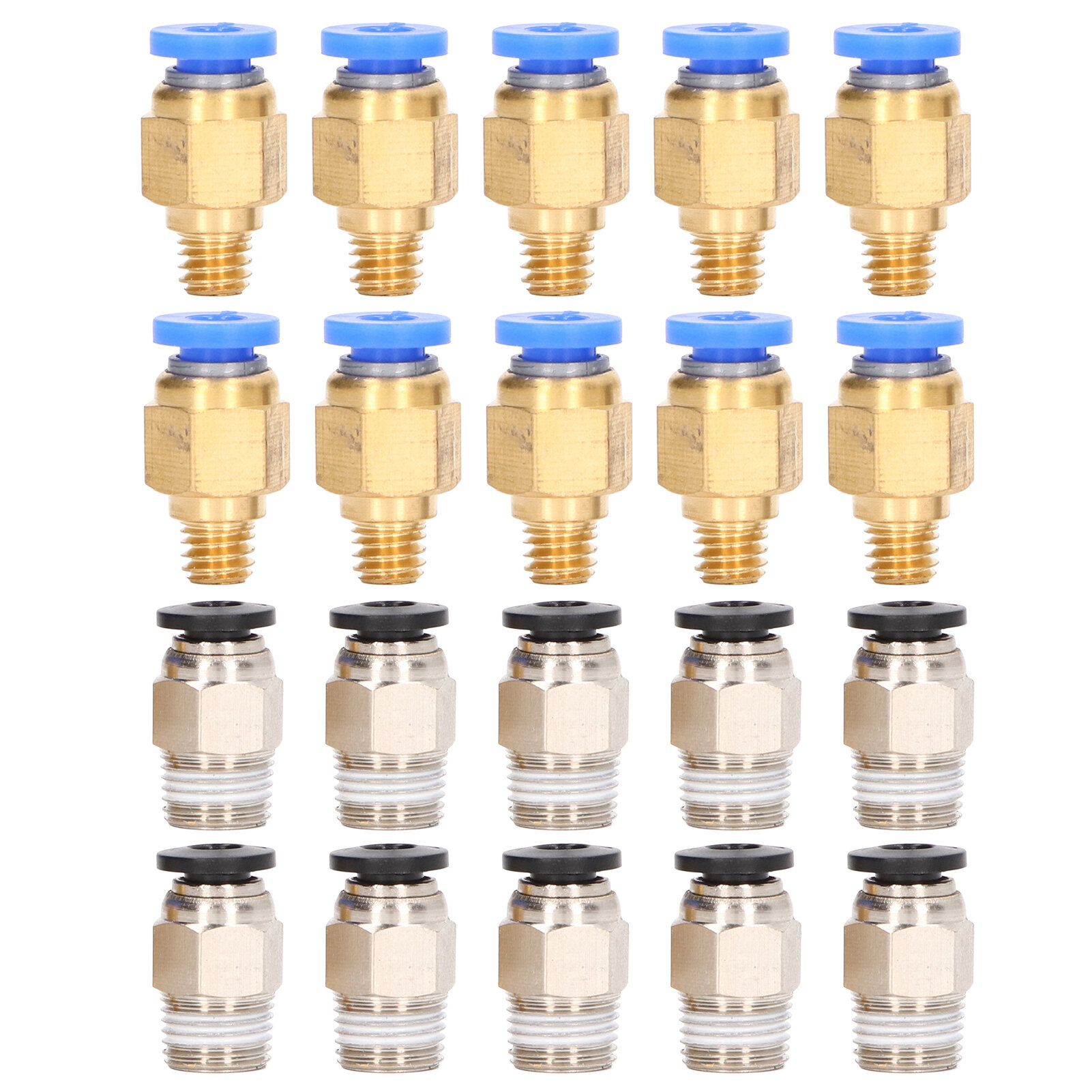 20Pcs 3D Printer Pneumatic Fitting PC4 M6 PC4 10 Accessory Set Kit for Creality Ender 3