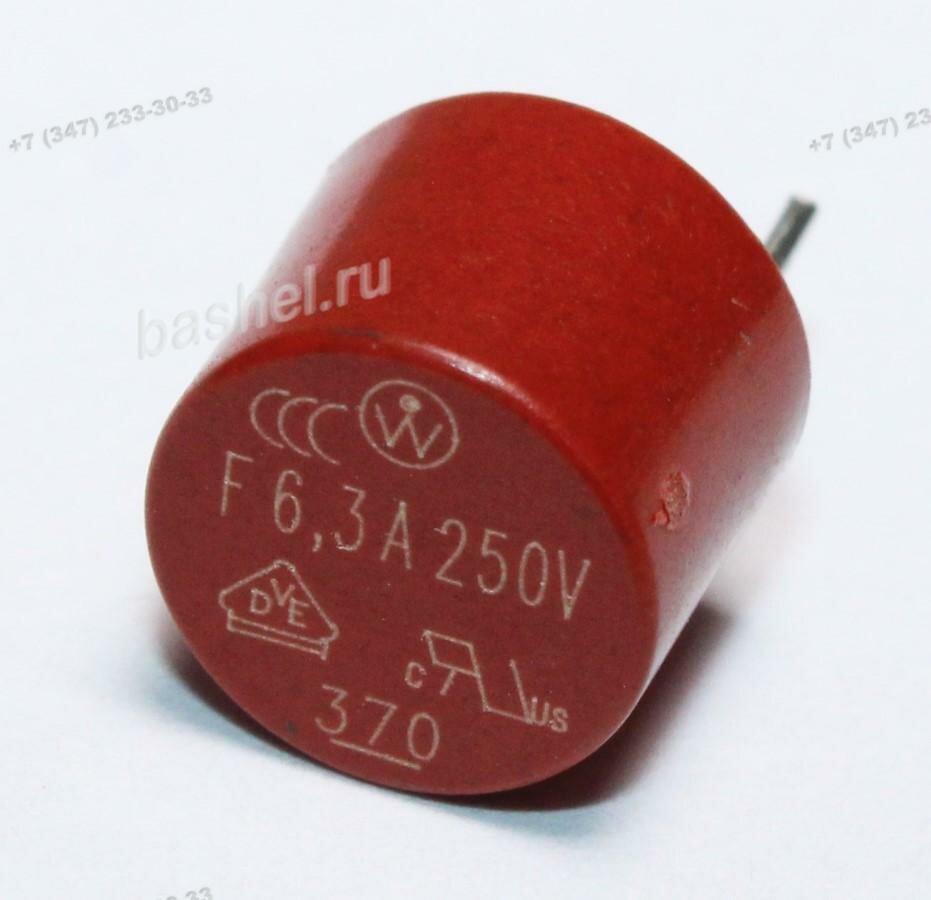 FUSE 6,3A 250V (TR5 370 Series), Предохранитель, Littelfuse, (быстродействующий)