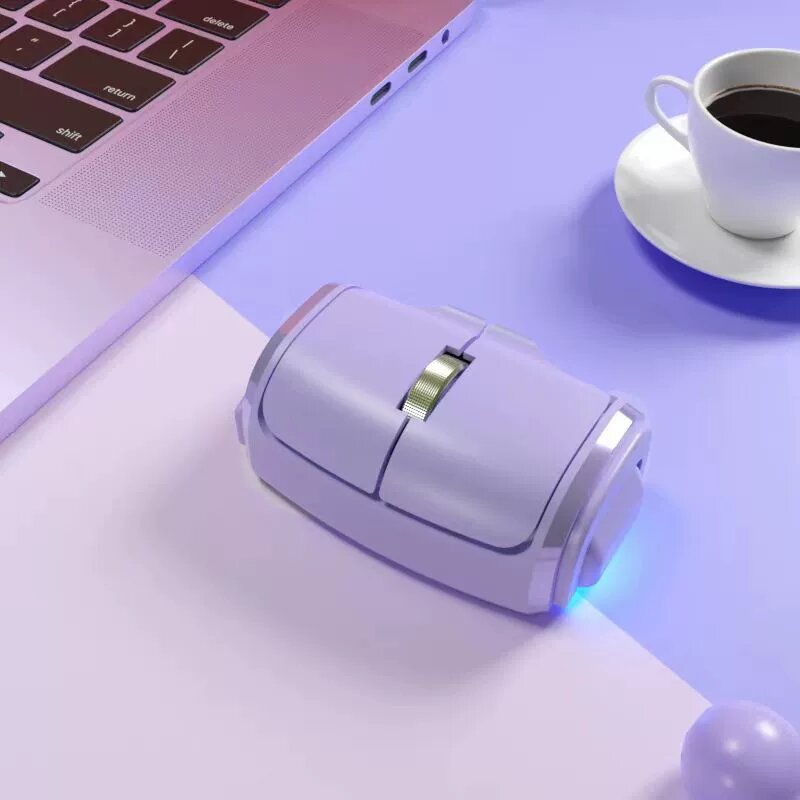Беспроводная Bluetooth-мышь Geyes с двумя режимами работы, креативная мини-мышь для ленивых, перезаряжаемая, для