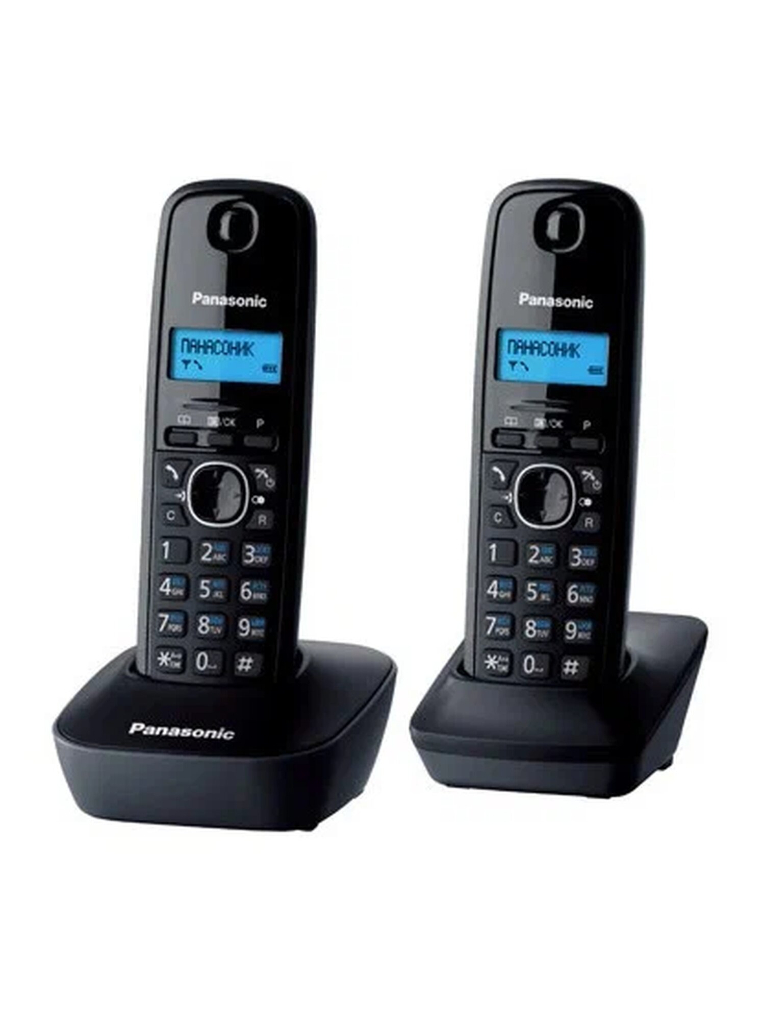 Р/Телефон Dect Panasonic KX-TG1612RUH темно-серый (труб. в компл:2шт) АОН