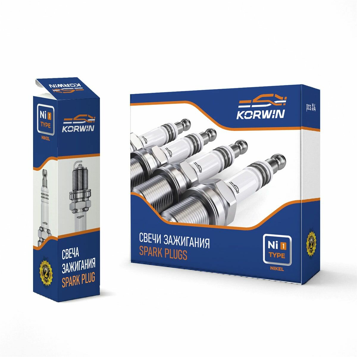 Свеча зажигания KORWIN KWND0004 (аналог BCPR6E) Nickel