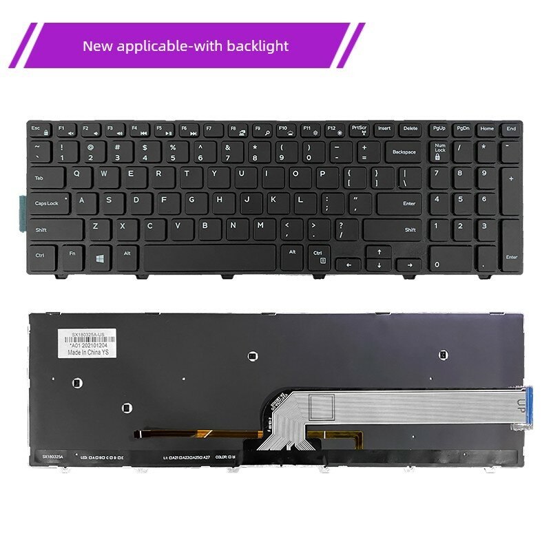 Подходит для клавиатуры ноутбука Dell Vostro15-3559 3562 3565 3568 3542 3561. Совершенно новая применимая модель с