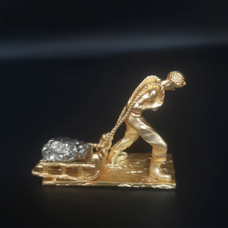 Фигурка шахтер JIUAN с кристаллами I