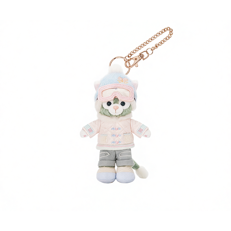 Disney x DISNEYLAND Duffy And Friends Icy Snow Buddy Collection Gelatoni Key Ring Plush Pendant 13.5cm Height null