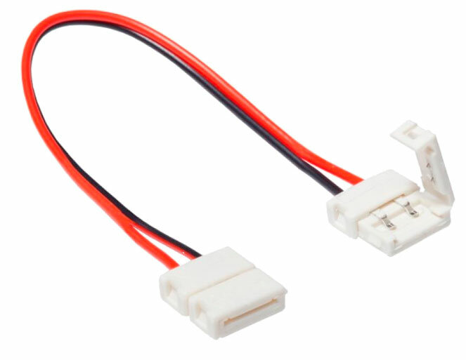 Коннектор с проводом для светодиодной ленты 2 pin 8мм (лента-провод-лента) 5шт Giant4