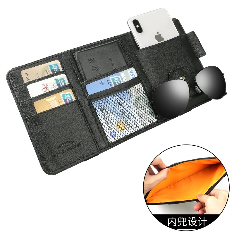 Многофункциональный органайзер для автомобиля: держатель для очков, карман для документов и чеков, органайзер для