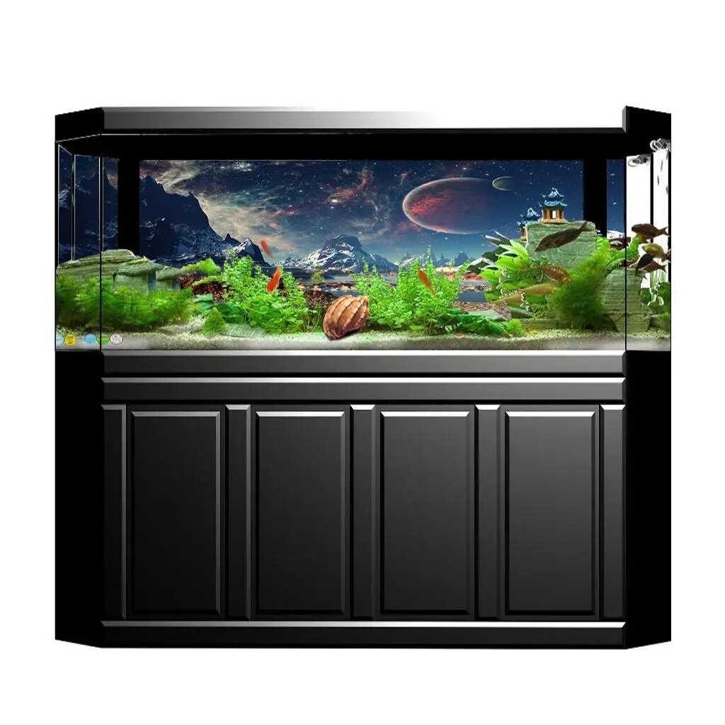 Фон для аквариума ПВХ, подводный лес 122x61 см