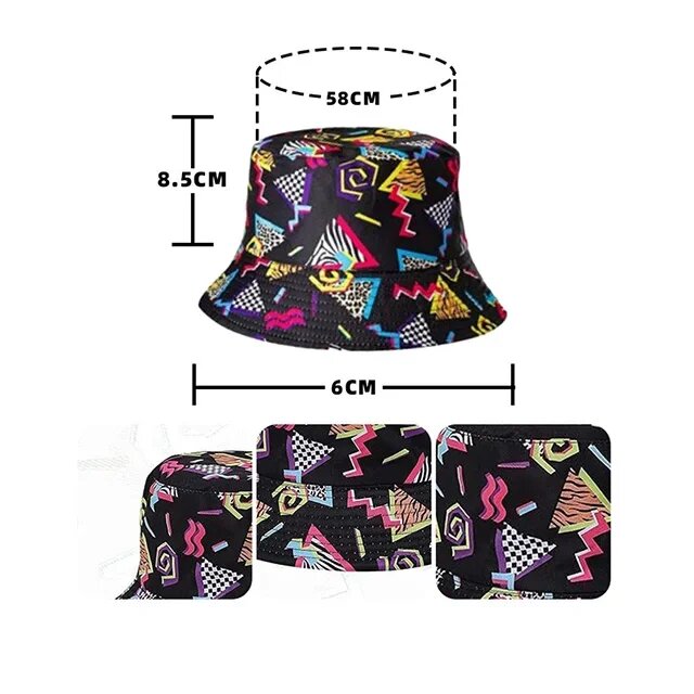 Ретро 80-е хиппи диско костюм 6 шт. L, Only Hat A