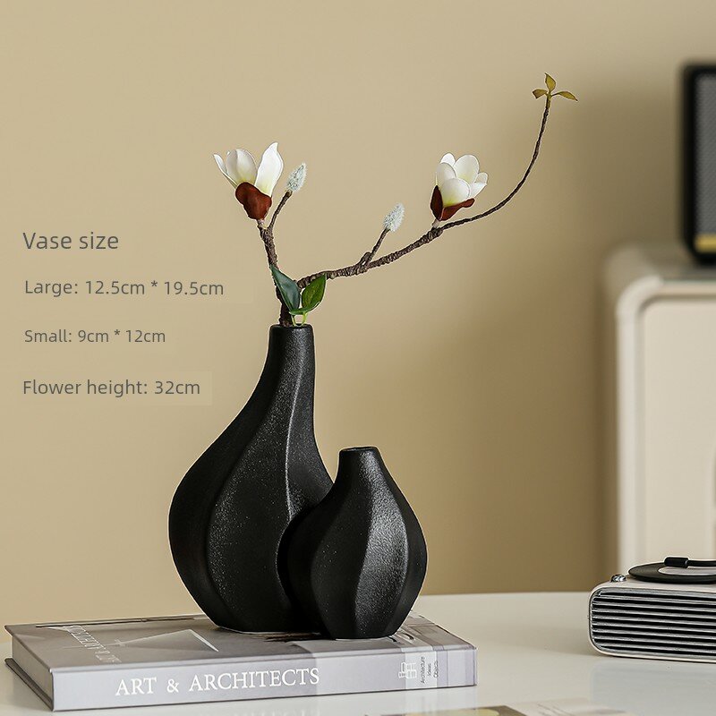 Керамические вазы-украшения, элитные, в современном и простом стиле, белое искусство, декор для тумбы под телевизор,