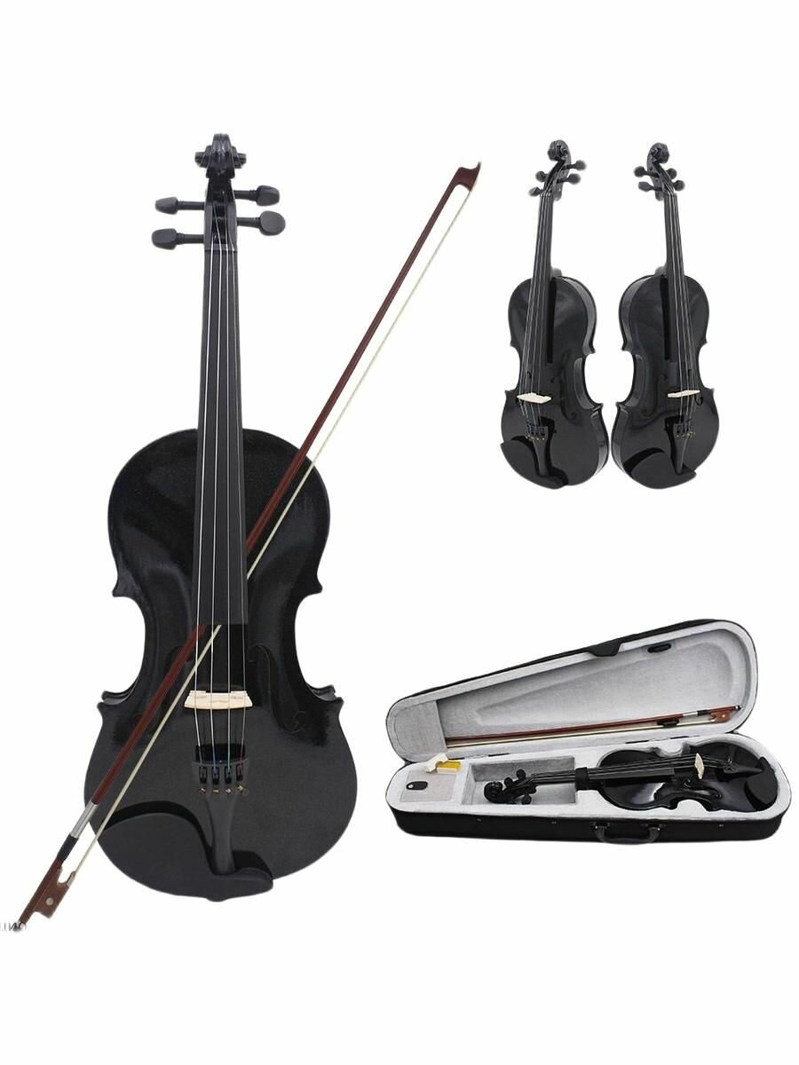 Скрипка 4/4 со смычком и футляром / Музыкальный инструмент