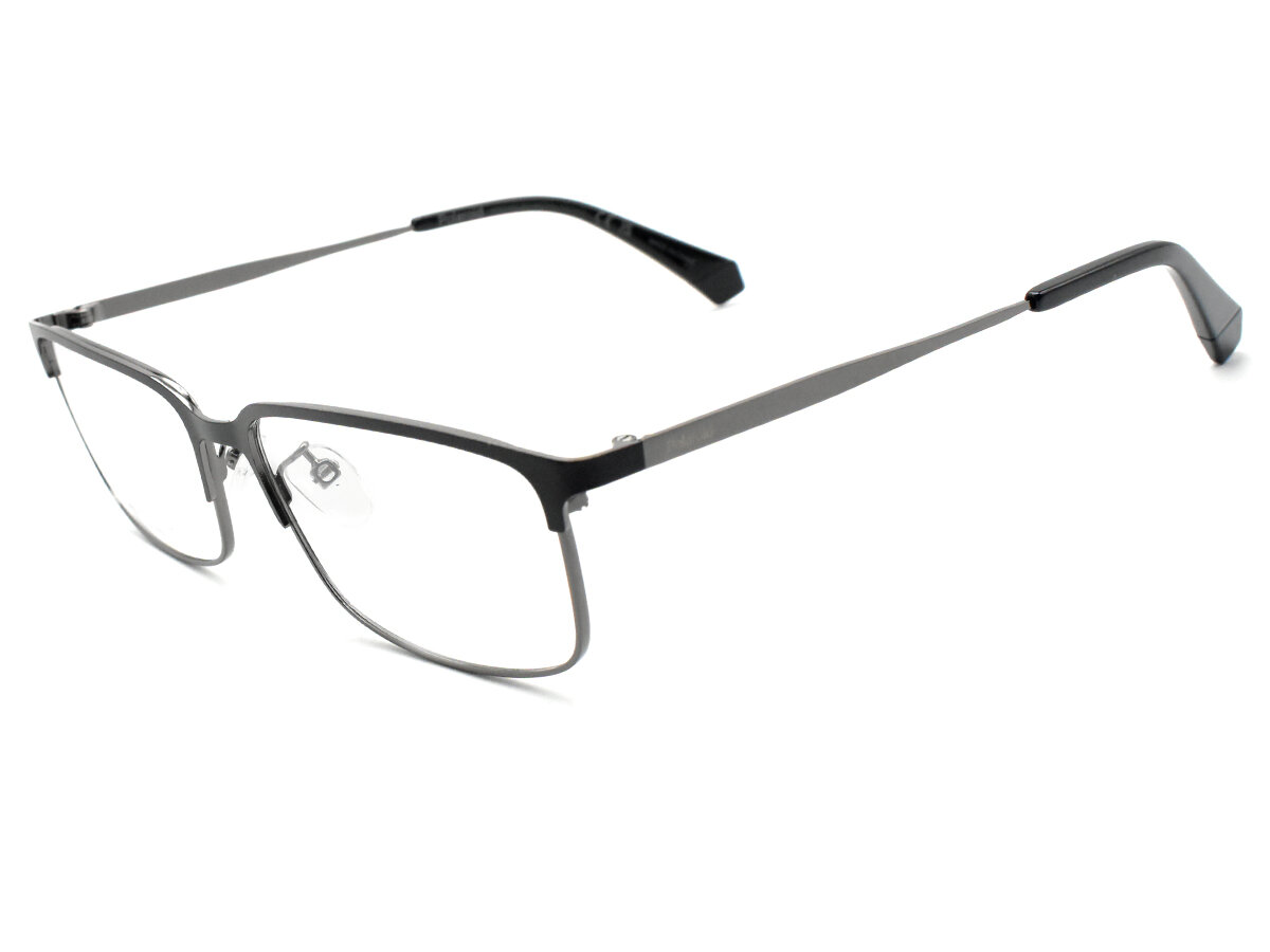 Оправа для очков Polaroid PLD D583/G RZZ пол Мужской форма оправы Прямоугольная цвет оправы Стальной, Чёрный