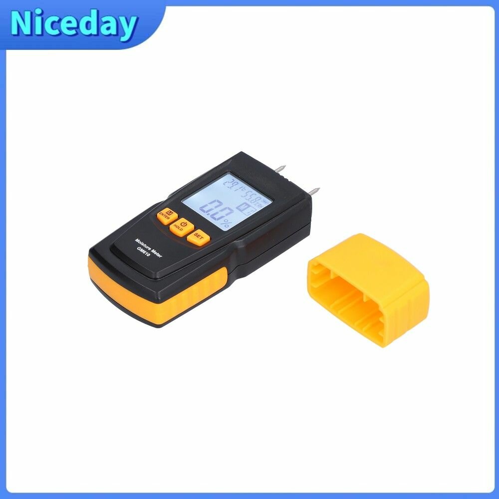 Портативный игольчатый влагомер GM610, детектор влажности древесины