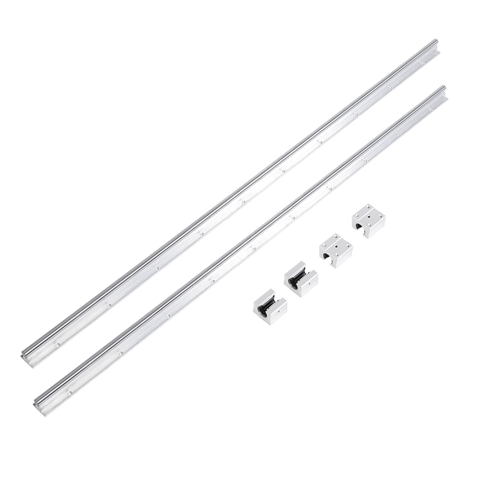 Вал линейной направляющей 12 мм с 4 подшипниковыми блоками SBR12UU и 2 направляющими валами SBR12-1000 мм для плавного и точного перемещения и работы в тяжелых условиях