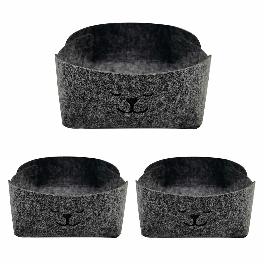 3шт фетровая коробка для хранения ключей маленькая корзина для хранения DIY складная