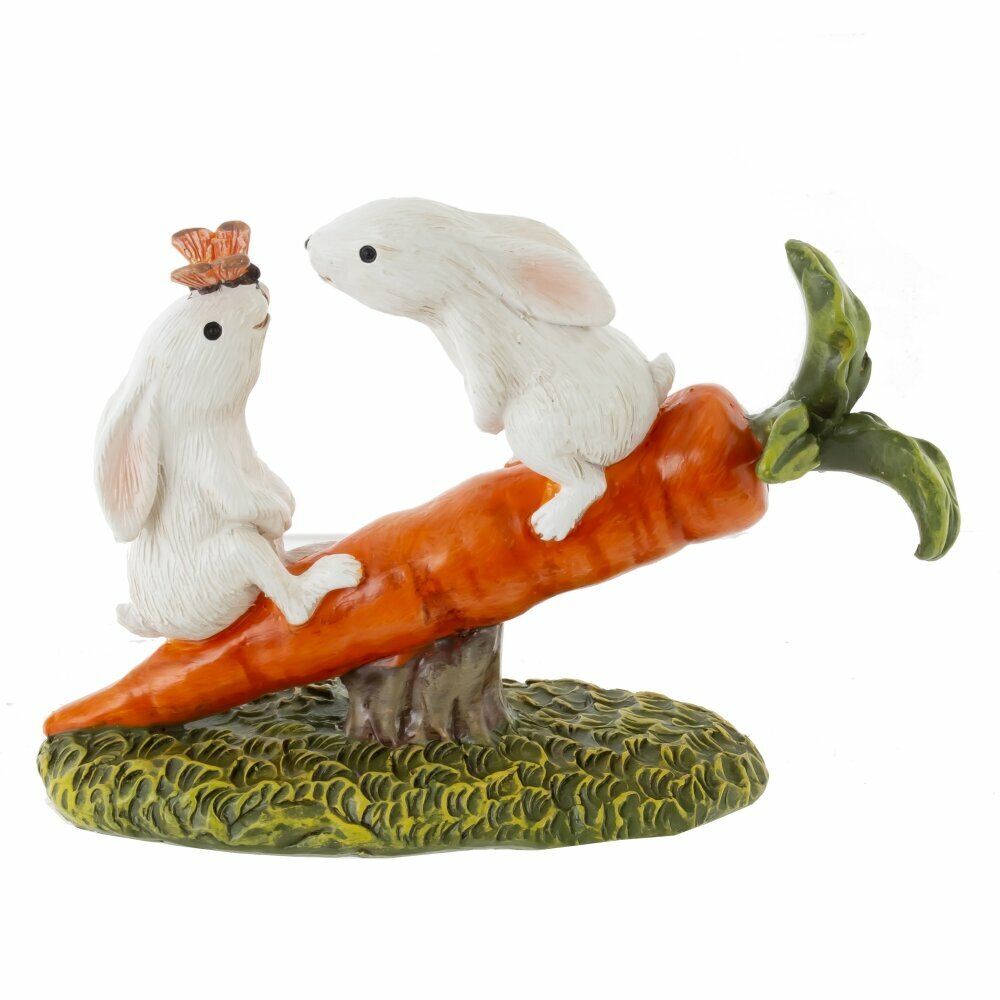 Фигурка Зайцы, 8х3х5,5 см KSM-818392