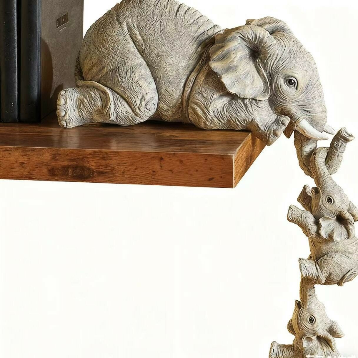 Набор слонов, подарок, предвещающий долголетие, фигурки матери и слоненка, изделия из смолы, милый элемент декора для дома.