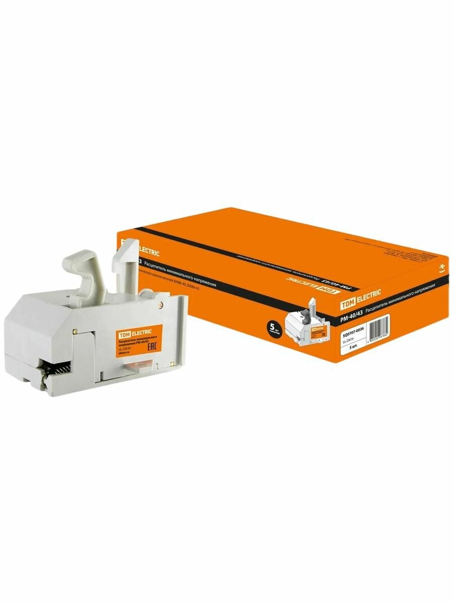 Расцепитель минимального напряжения РМ-800/1600 РМ-40/43 TDM ELECTRIC, Артикул: SQ0707-0036