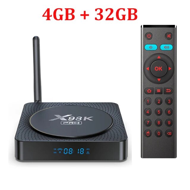 X98K Pro ТВ бокс Android 11.0, 4ГБ/32ГБ, EU Plug