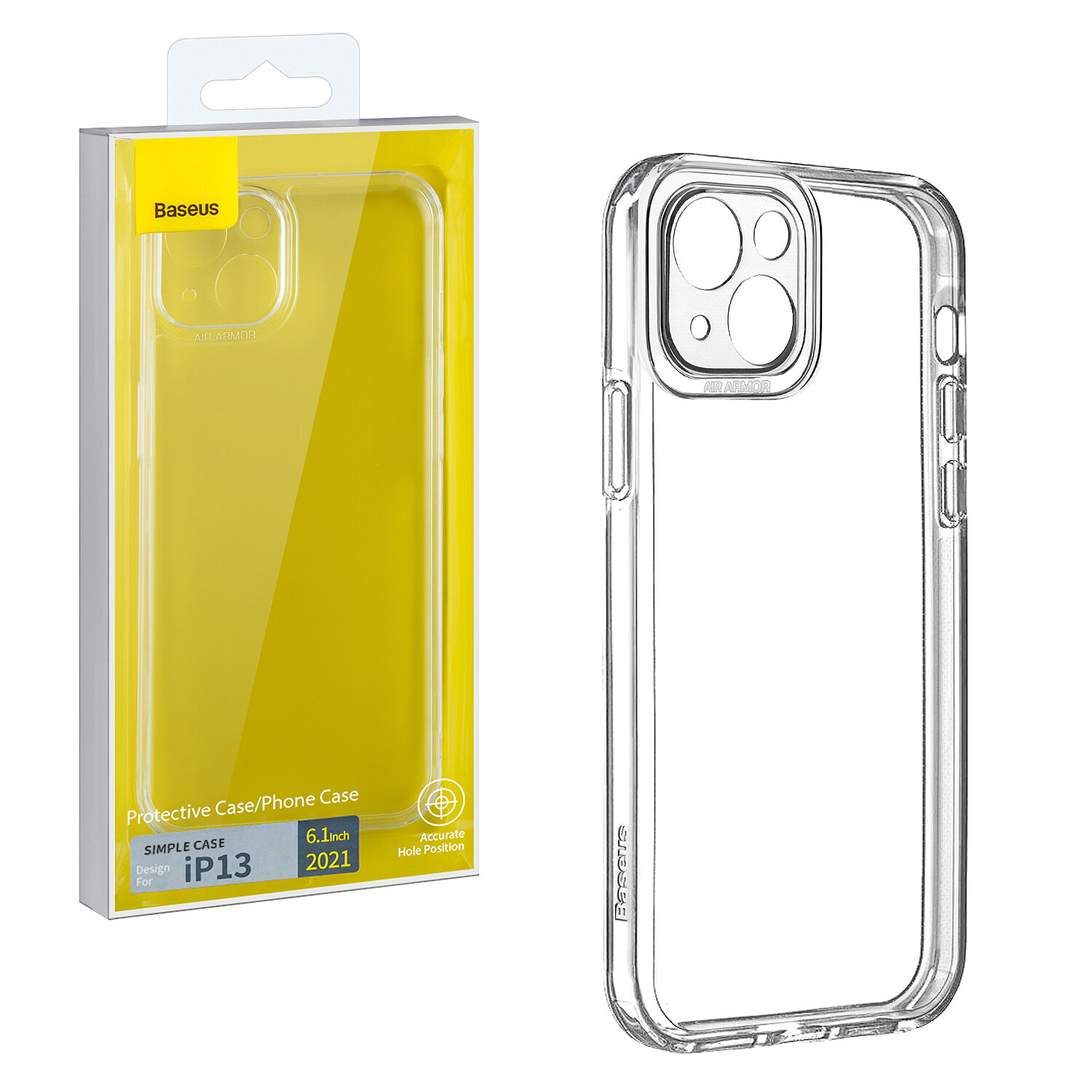 Чехол iPh 13 (6.1) Simple Case Baseus прозрачный