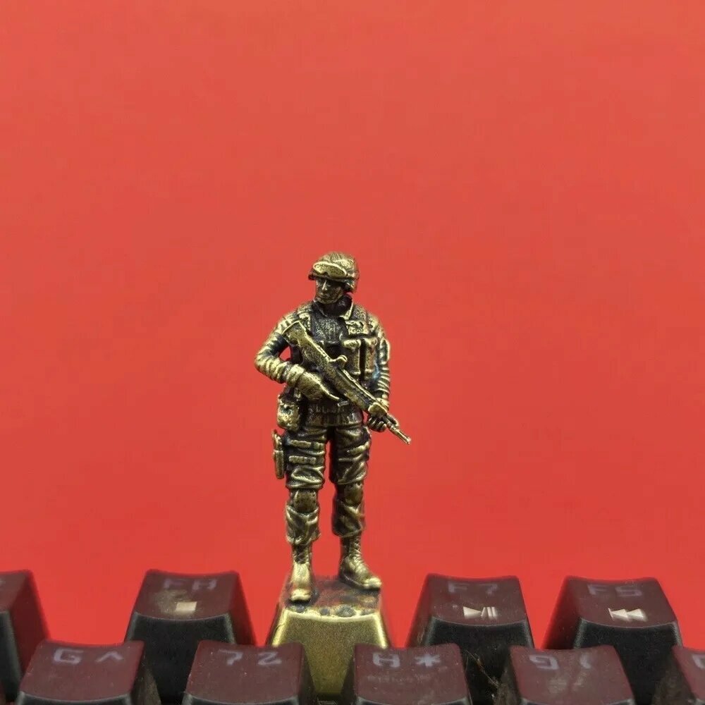 Латунный армейский брелок для ключей. Колпачки для клавиш игровой клавиатуры. Колпачок для стереофонической кнопки