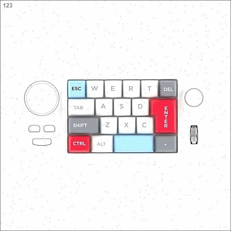 Механическая игровая клавиатура с двойными колесиками прокрутки SXS-K811, джойстик с 19 клавишами определения макросов-белый