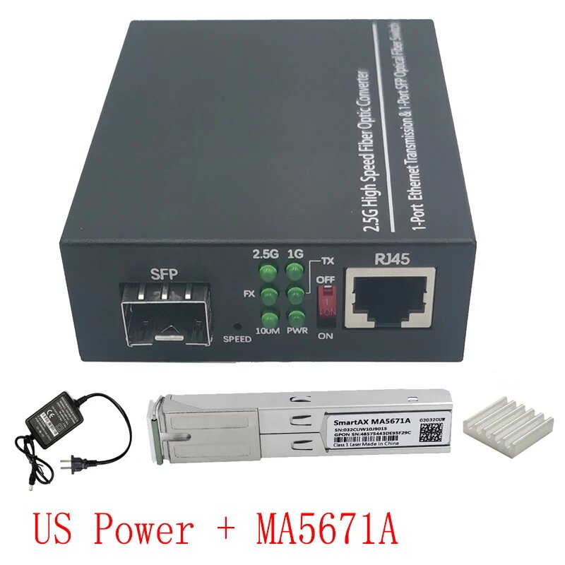 GPON ONU 2.5G оптоволоконный коммутатор MA5671A, модуль SFP, GPON Bridge, Converter MA5761A US