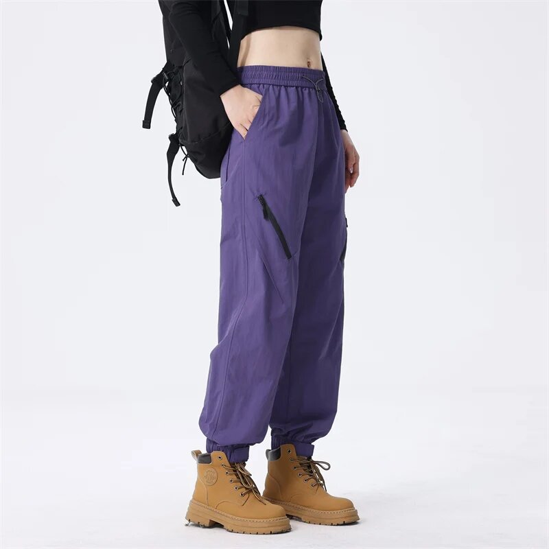 CHRLCK нейлоновые походные брюки unisex Фиолетовый, M(50kg-57kg), Purple