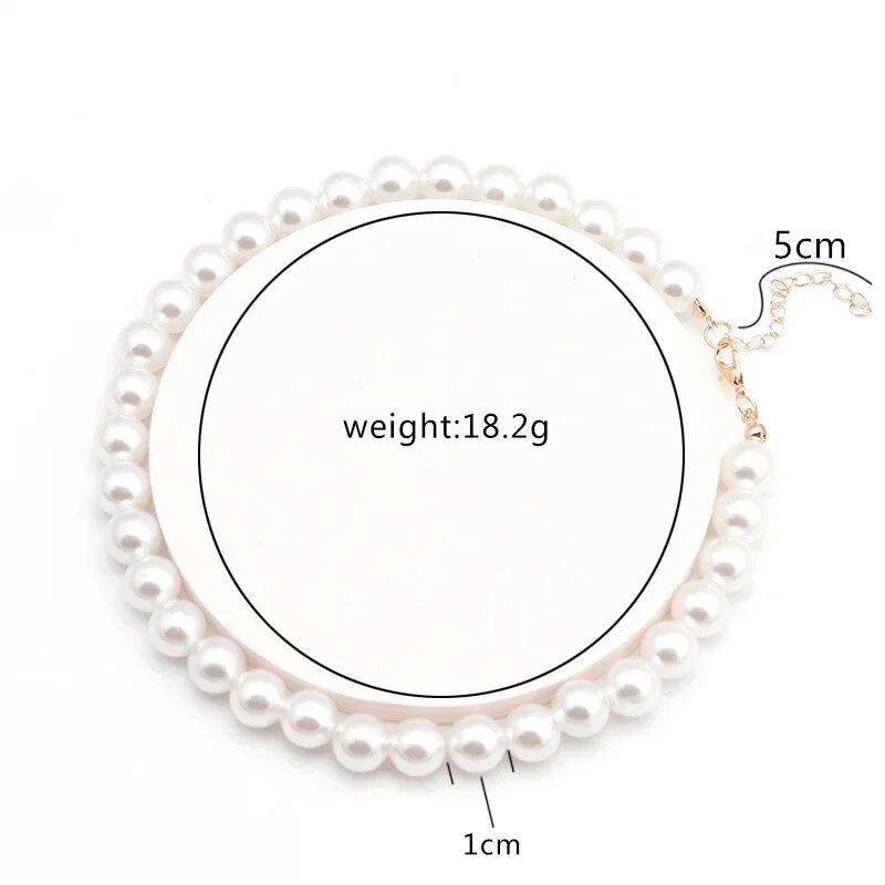Регулируемый ошейник gagyive с жемчугом для собак и кошек Белый, M(25-30CM), 8