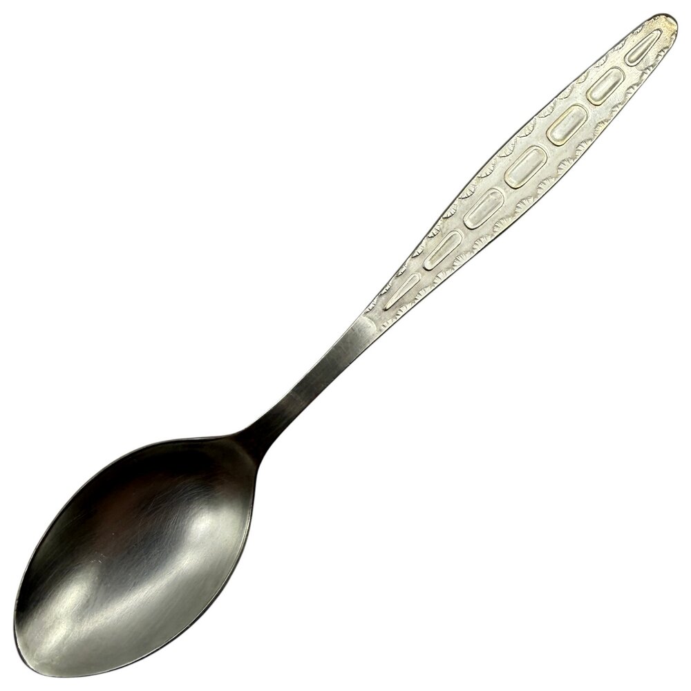 Ложка чайная "Геометрия", 14 см, мельхиор, 1970-1980 г, Кольчугино, СССР