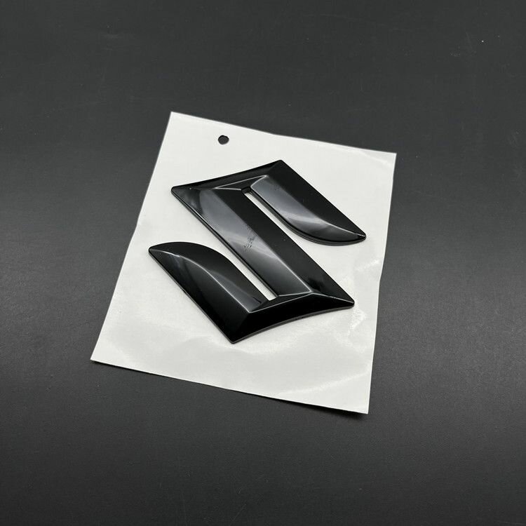 10X10cm-Логотип переднего капота или заднего чемодана Suzuki SWIFT ALTO Liana Vitara SX4 S-Cross logo, наклейка на обратной стороне значка 3D S, модифицированный дизайн автомобиля-черный