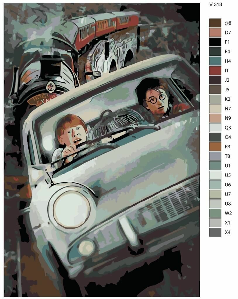 Картина по номерам V-313 "Гарри Поттер (Harry Potter) и Рон Уизли", 50x70 см