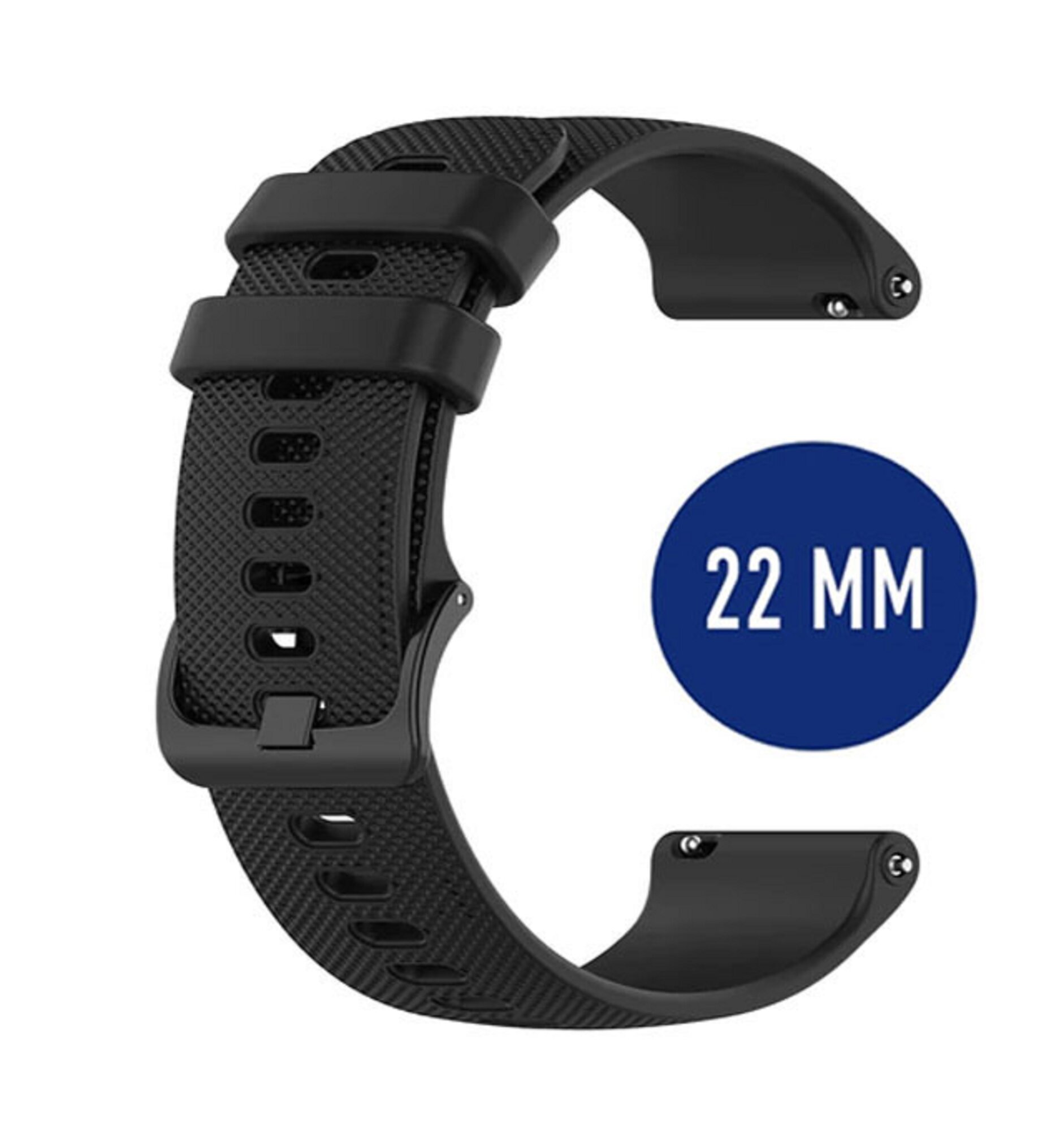 Ремешок силиконовый для умных часов 22мм Garmin Venu 2 / Vivoactive 4 / Garmin Active черный