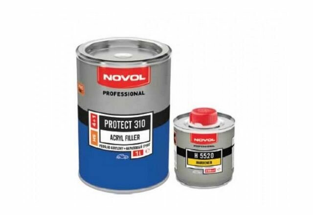 Грунт "NOVOL" HS 4+1 Protect 310 (1 л) (черный) (комлект + отвердитель 250 мл) Novol 83995