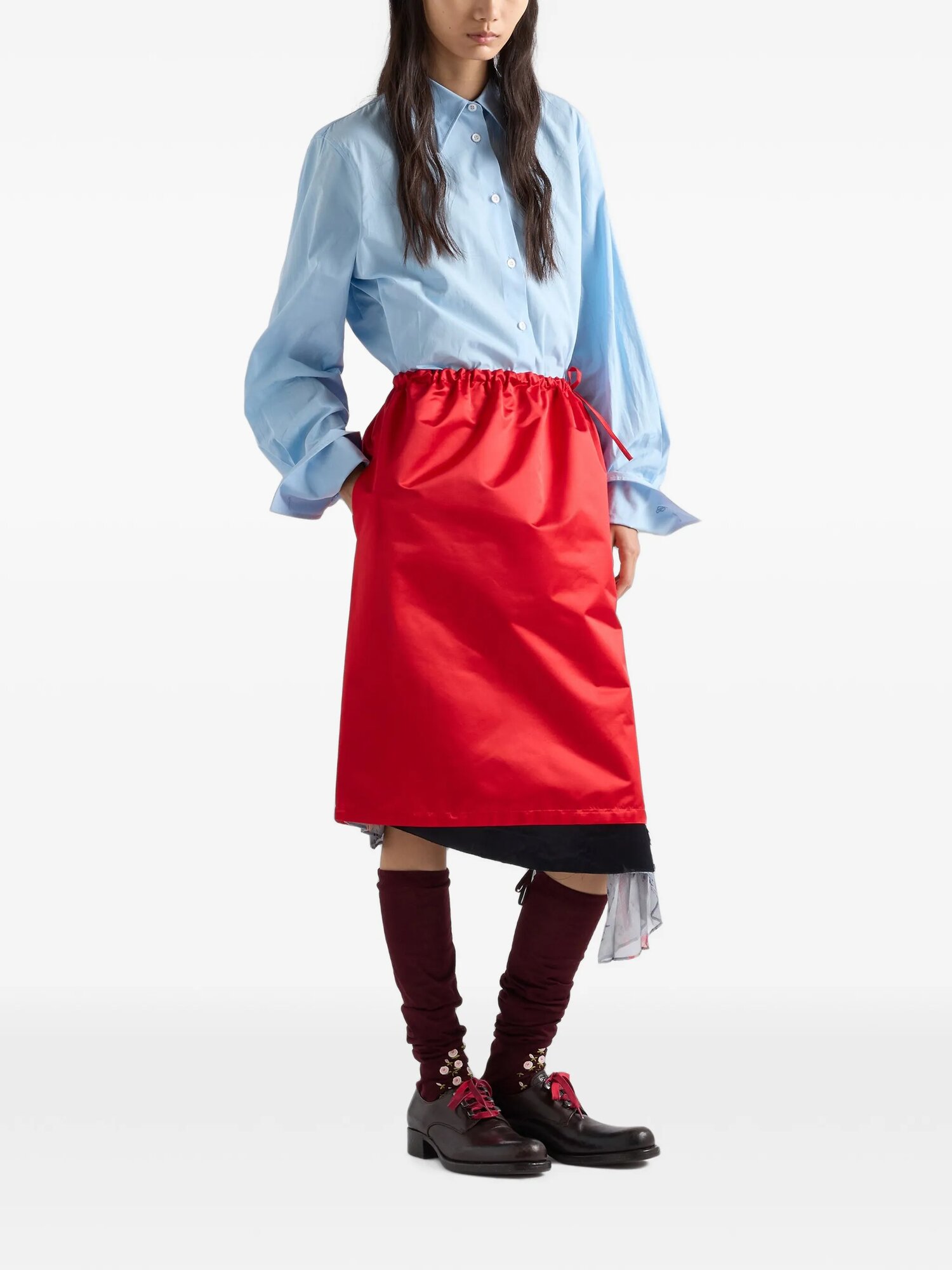 Юбка Prada Satin skirt, размер 40 — фото 1