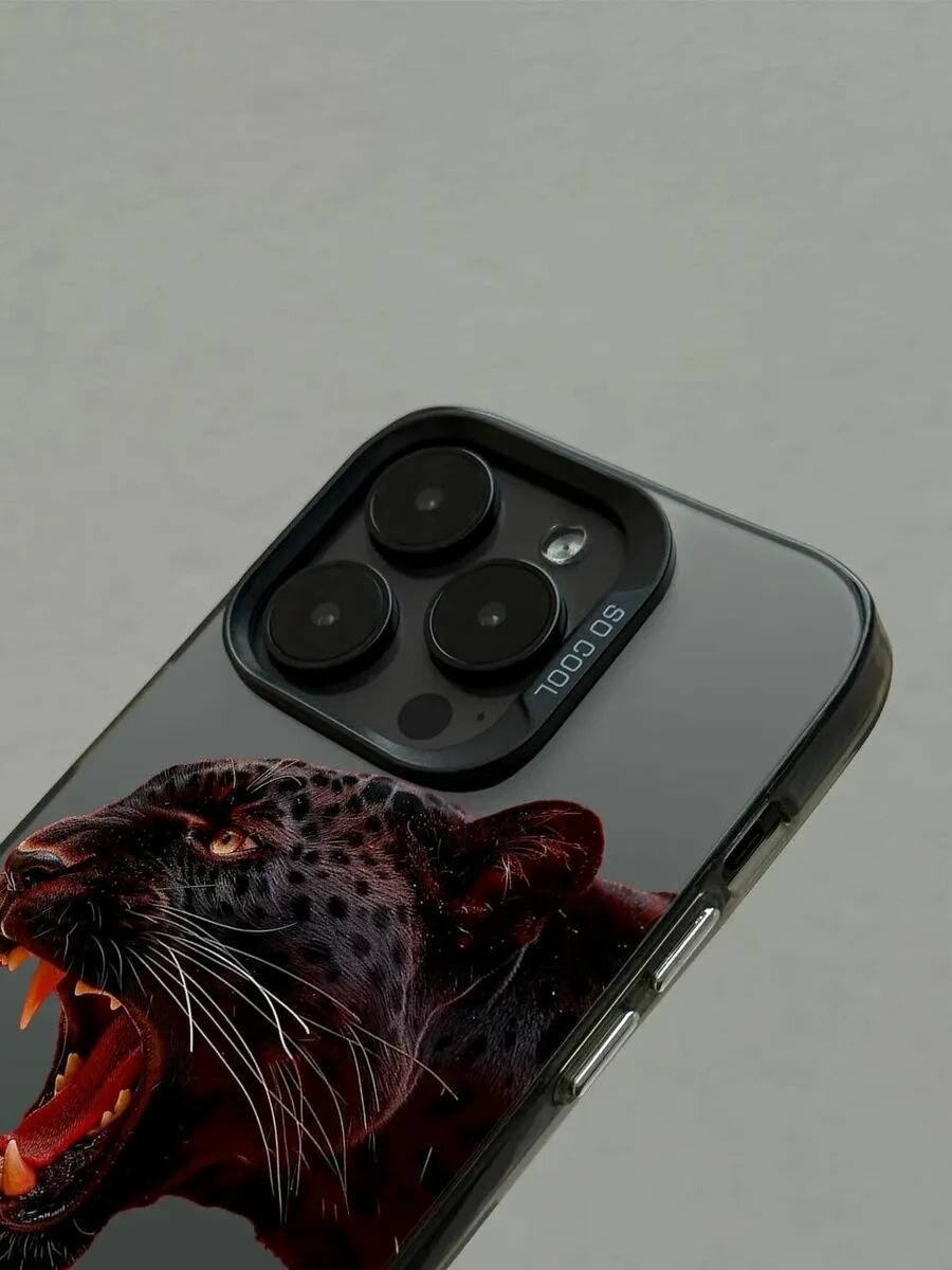 Чехол на Iphone 15 Pro с леопардом — фото 1