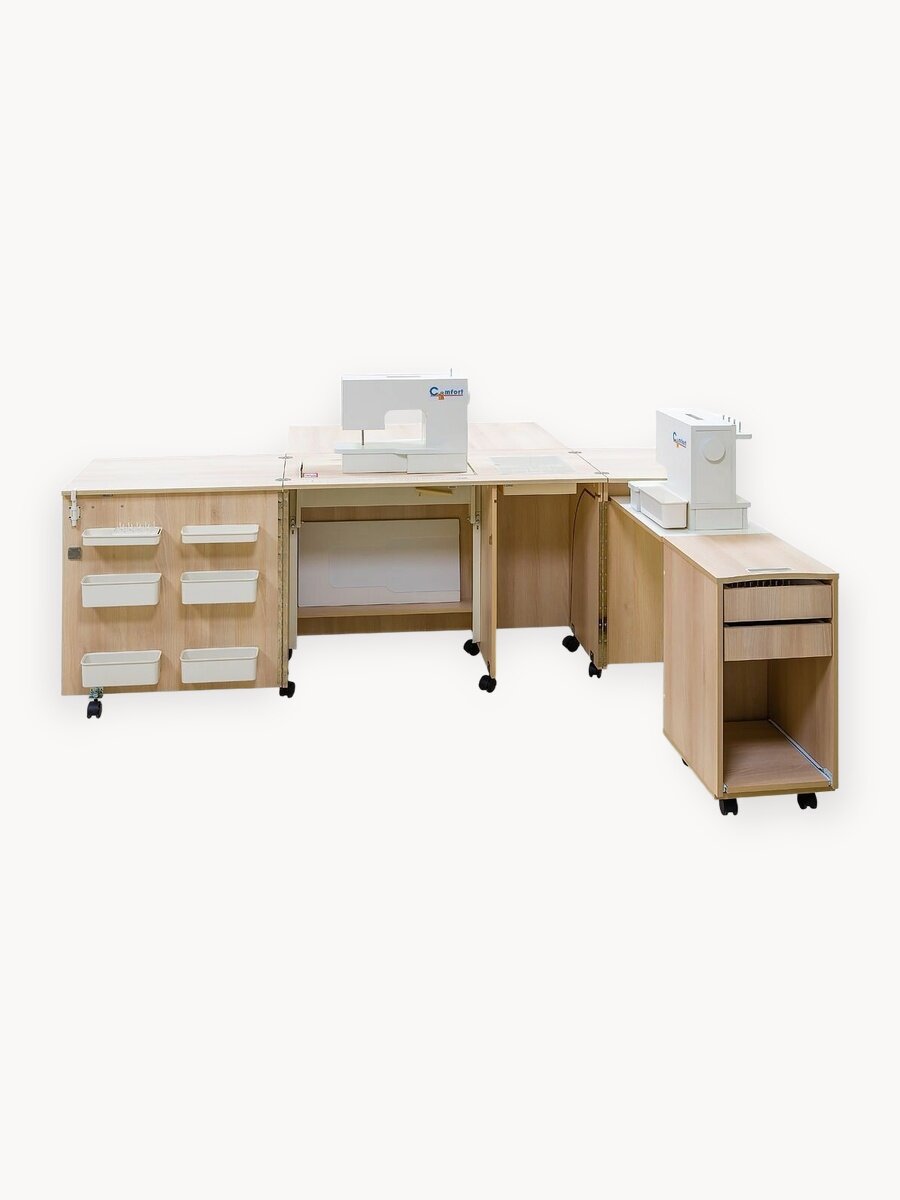 Стол для швейной машины (до 10кг) и оверлока Комфорт-4 (Кендал)