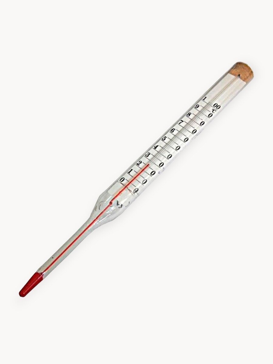 Термометр стеклянный керосиновый СП-2П N2 0+100°С н/ч 100 мм