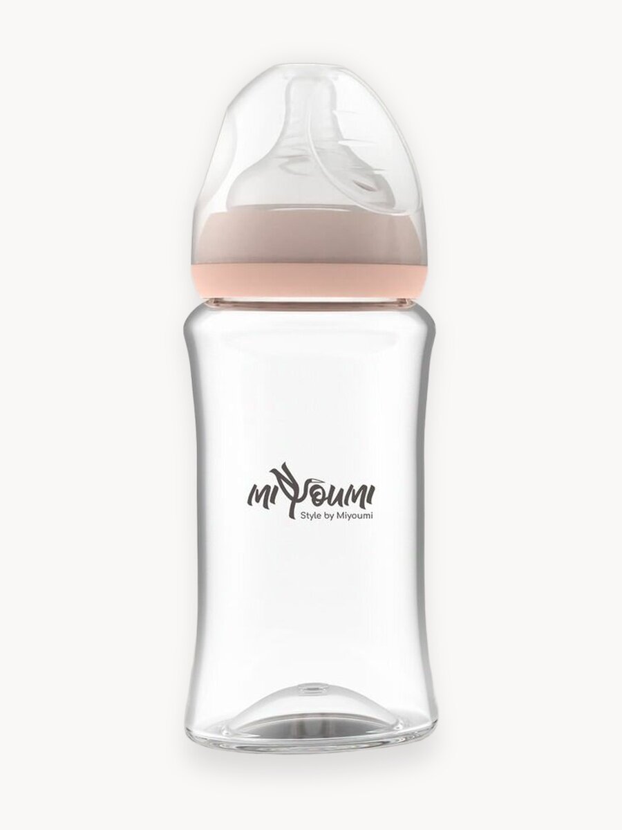Бутылочка для кормления Miyoumi, антиколиковая, силикон, 300 мл