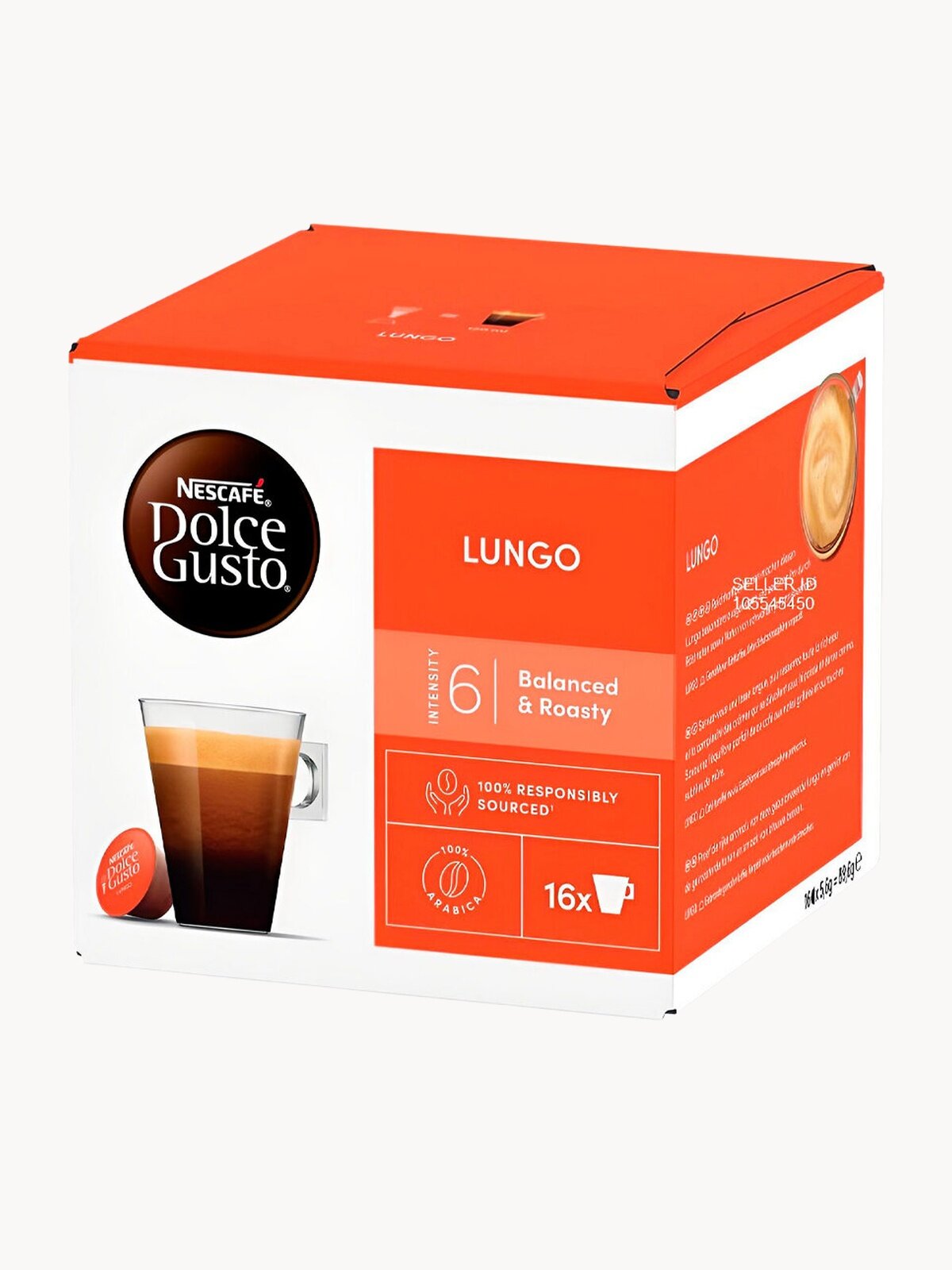 Кофе в капсулах Nescafe Dolce Gusto Lungo, интенсивность 6, 48 капсул (3 уп х 16 шт)