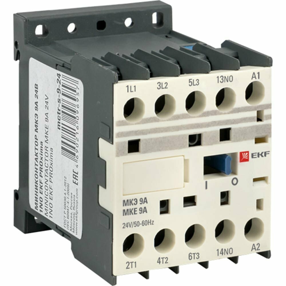 Миниконтактор EKF PROxima МКЭ 9А, 24В, 1NO Mctr-s-9-24